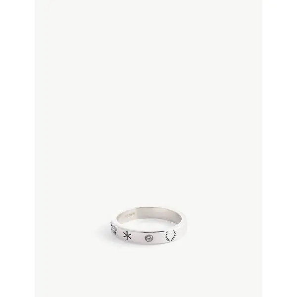 SERGE DENIMES Sterling And Cubic Zirconia Patriot Ring - Silver