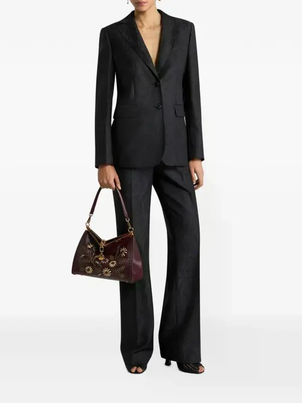 Etro Wool Jacquard Arnica Motif Trousers