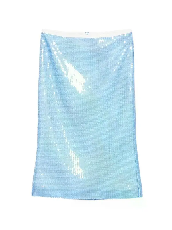 SHUSHU/TONG Sequin Embellished Midi Skirt - Blue