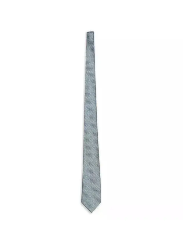 Zegna Jacquard-woven Silk Tie - Blue