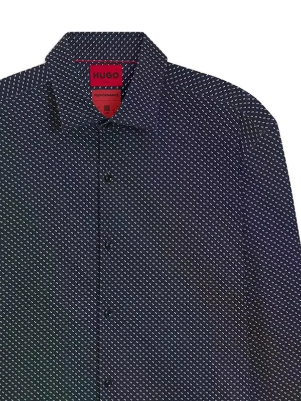 Hugo Kenno Geometric-print Long-sleeved Shirt