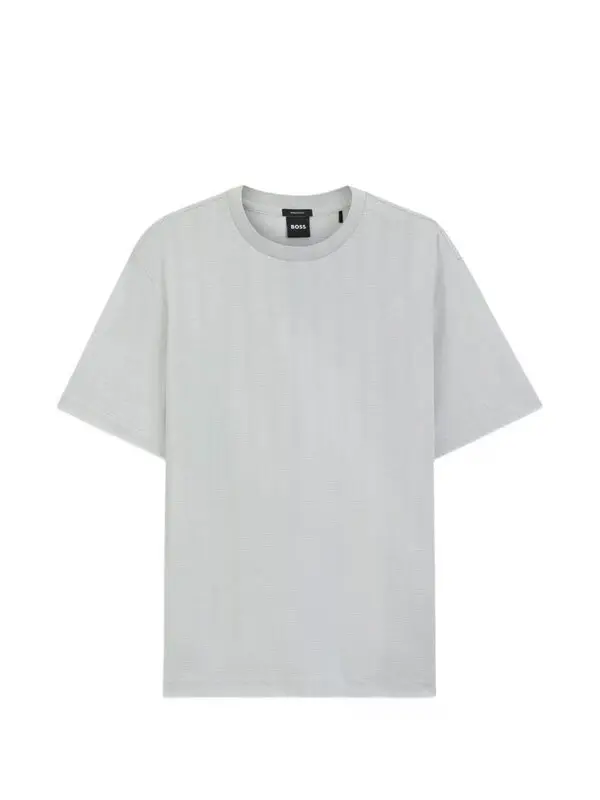BOSS Regular-fit Textured T-shirt - Grey