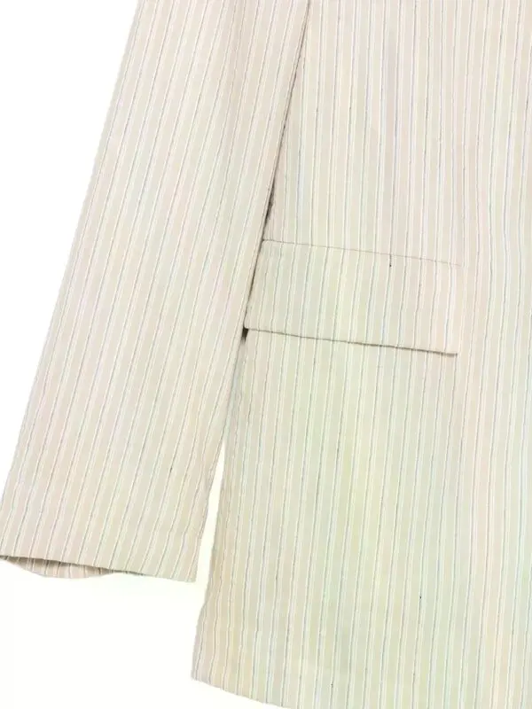 N°21 Vertical Stripe Peak Lapel Blazer