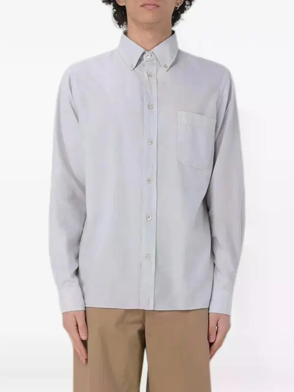 Eleventy Button-down Chest-pocket Shirt