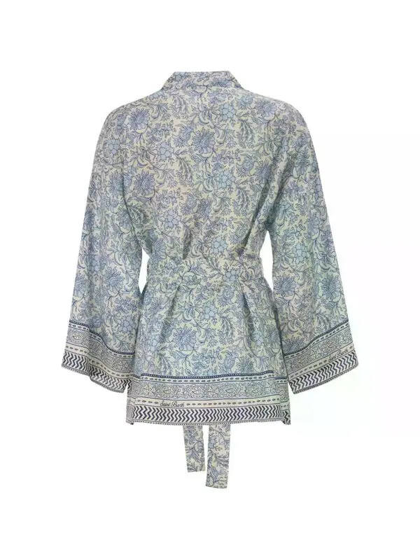 MC2 SAINT BARTH Silk Floral Print Kimono