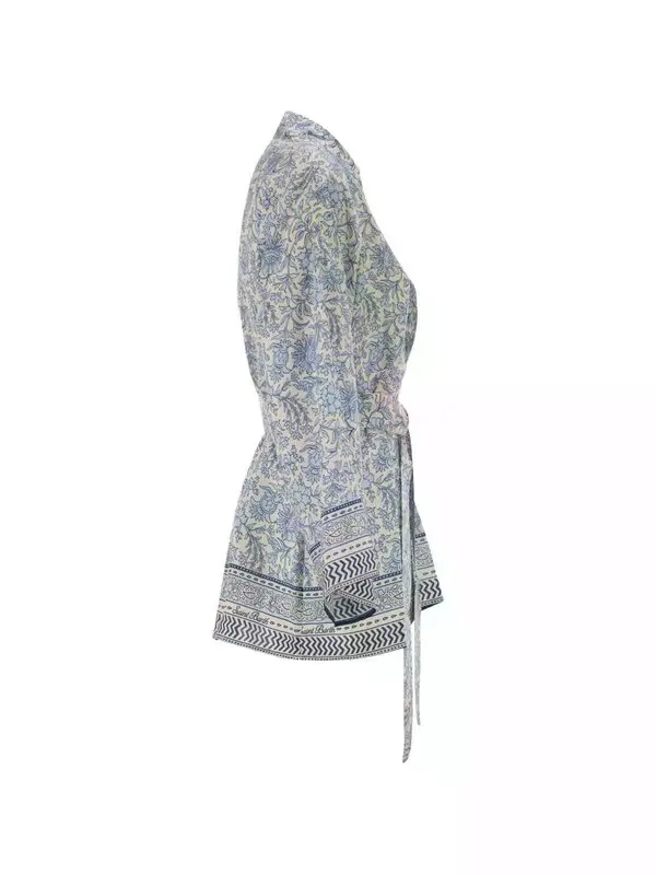 MC2 SAINT BARTH Silk Floral Print Kimono