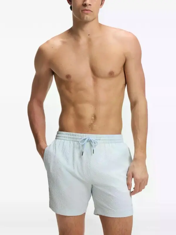 BOSS Seersucker Swim Shorts