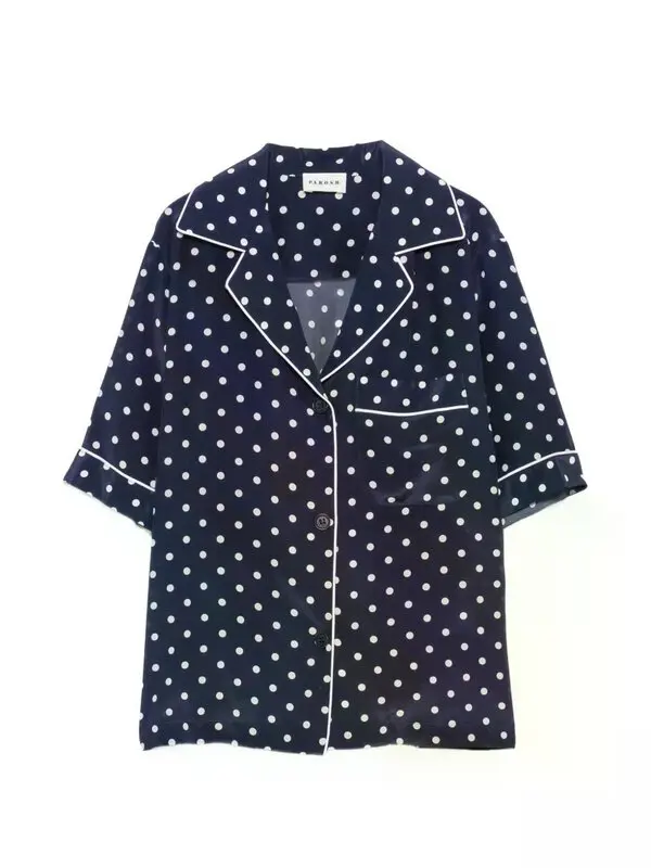 P.a.r.o.s.h Polka-dot Shirt With Piped Trim