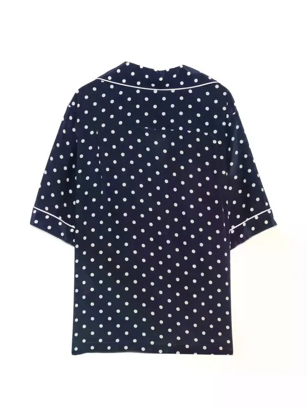 P.a.r.o.s.h Polka-dot Shirt With Piped Trim