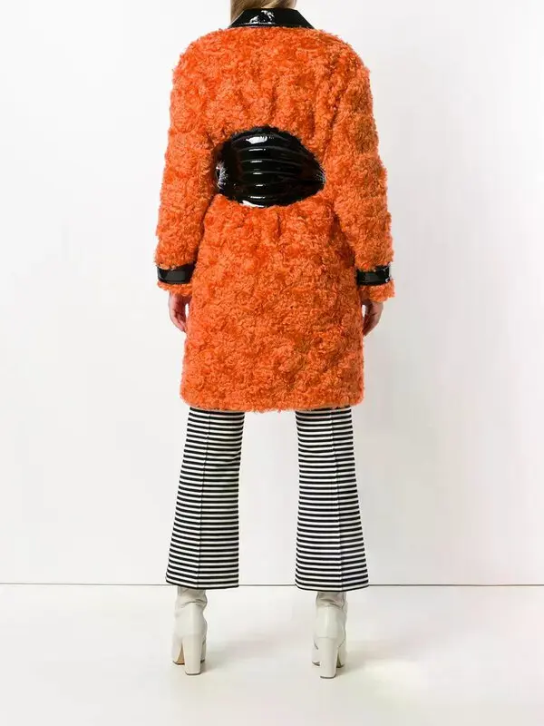 Moschino Belted Shearling Coat