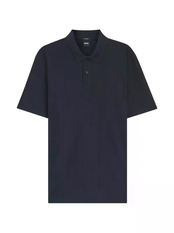 BOSS Stripe-textured Polo Shirt