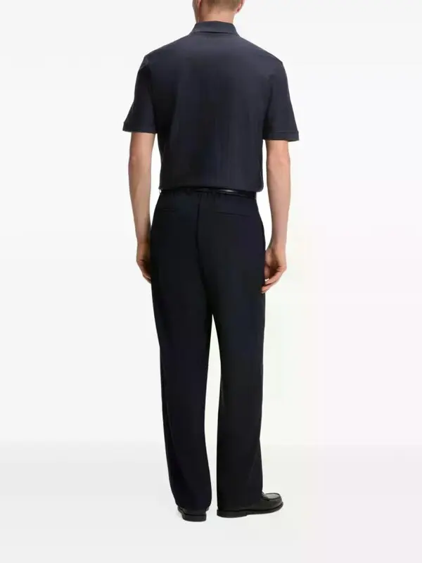 BOSS Stripe-textured Polo Shirt