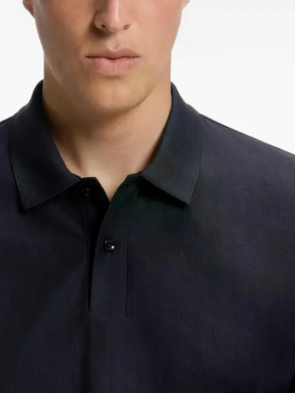 BOSS Stripe-textured Polo Shirt