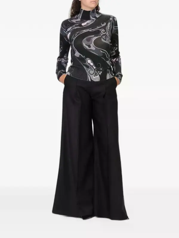 Emilio Pucci Abstract Print Roll Neck Sweater