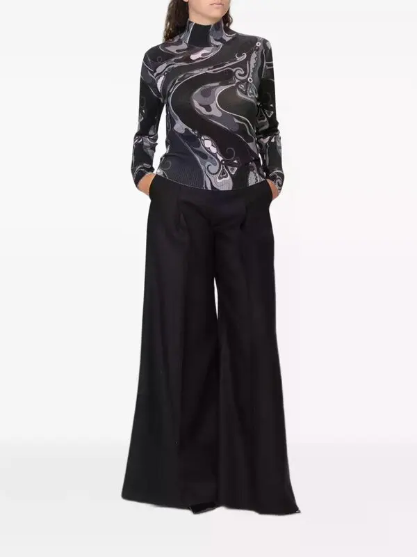 Emilio Pucci Abstract Print Roll Neck Sweater