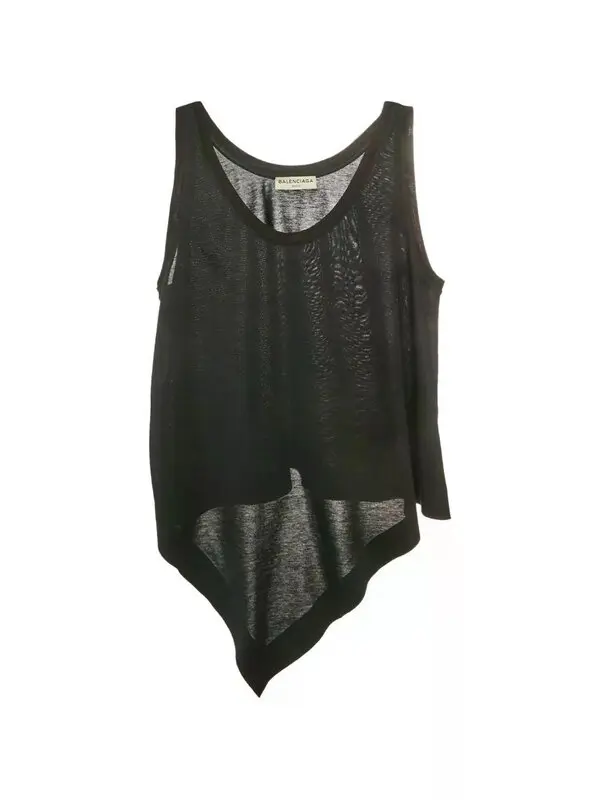 Balenciaga Asymmetric Stretch-knit Tank Top