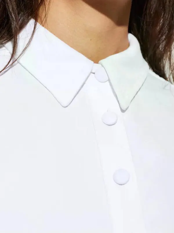 FRAME Openwork Detailing Scalloped Hem Shirt