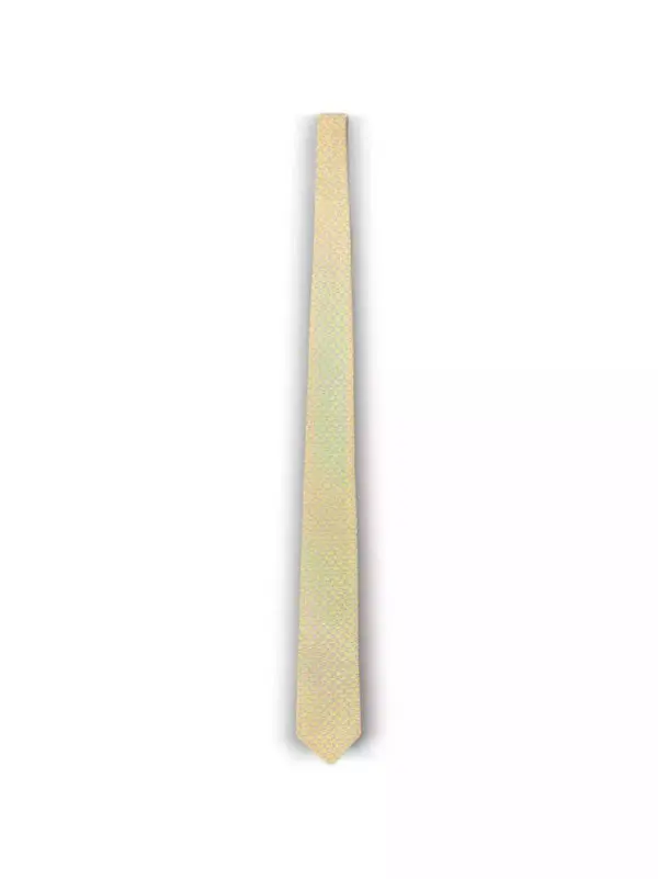 FERRAGAMO Silk Tie With Helicopter Print - Yellow