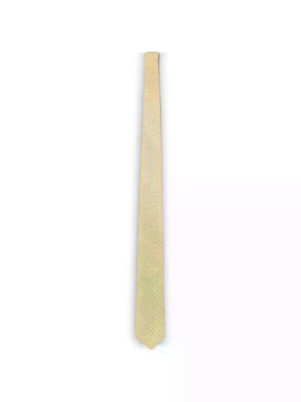 FERRAGAMO Silk Tie With Helicopter Print - Yellow