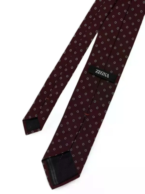Zegna Brera Micro-floral Silk Jacquard Neck Tie