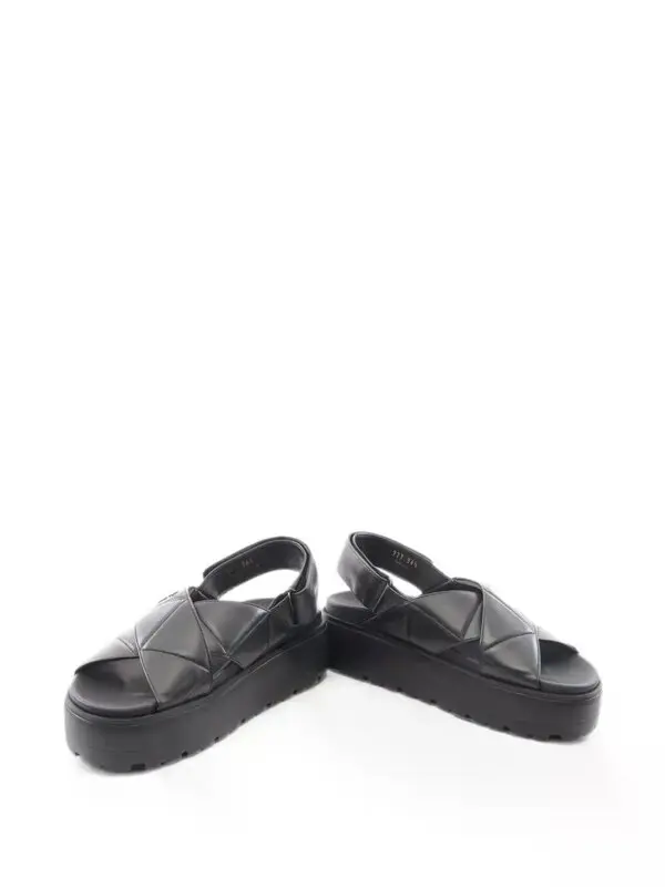 Prada Quilted Crossover Strap Platform Sandals