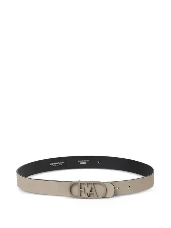 Emporio Armani Logo Buckle Leather Belt