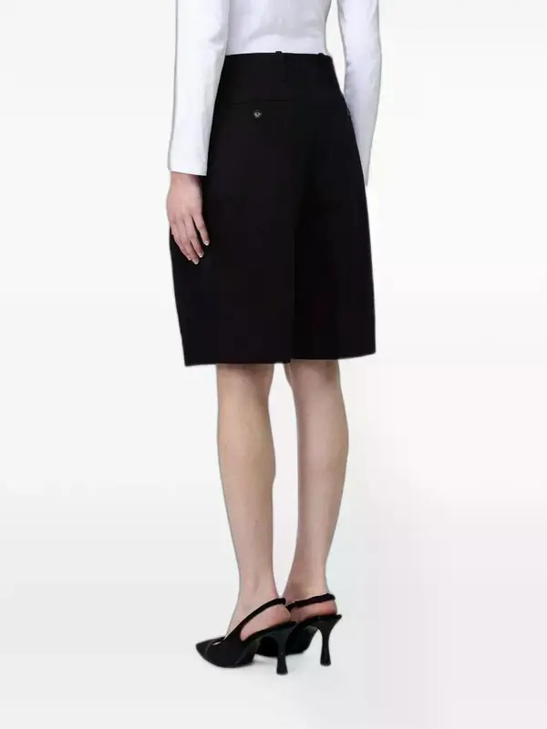 MEIMEIJ Pleated Detail Shorts - Black