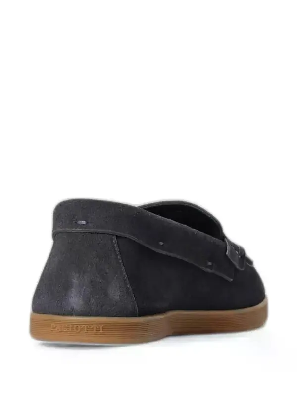 Paciotti Suede Loafers With Logo Plaque