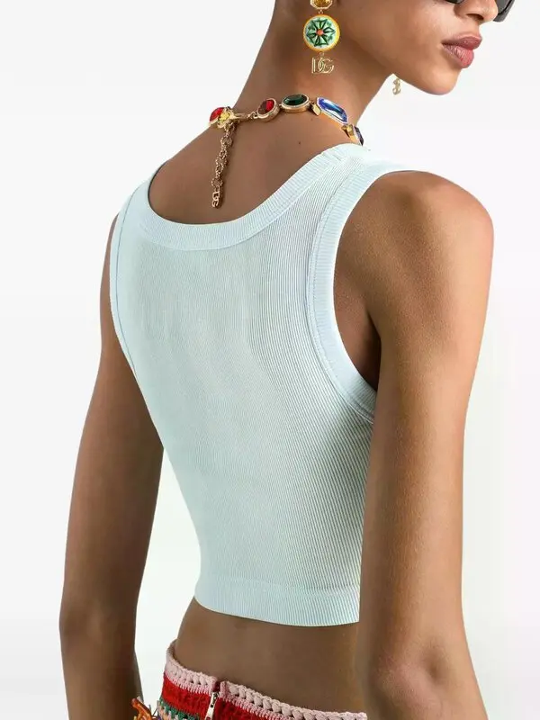 Dolce & Gabbana Cropped Tank Top With Logo