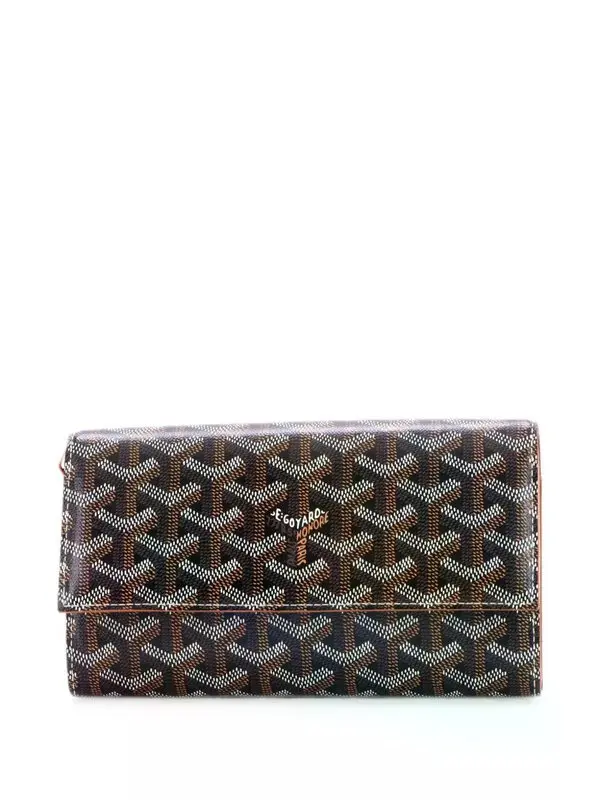 Goyard Varenne Continental Wallet With Strap In Coated Canvas - Brown