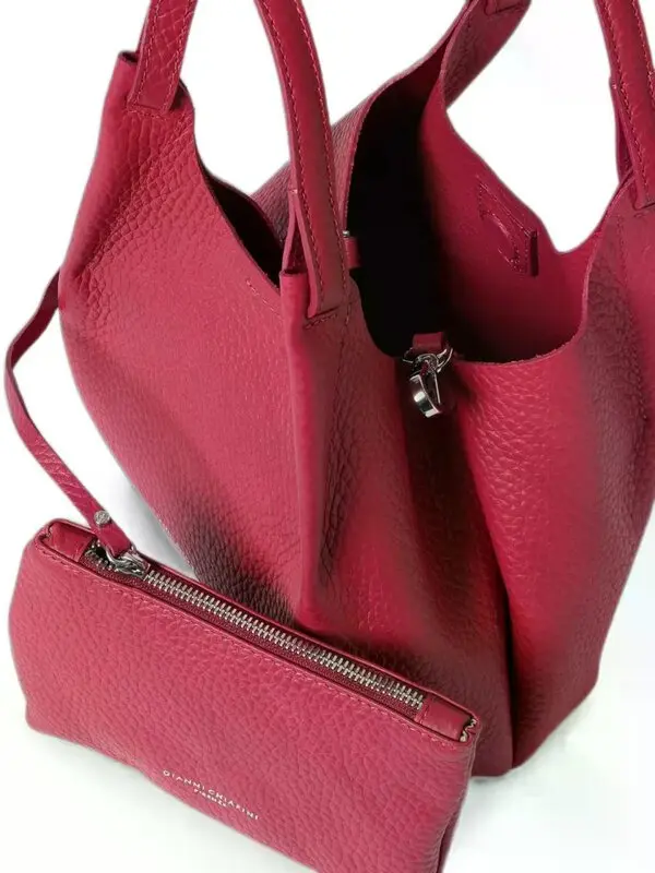 GIANNI CHIARINI Medium Dua Leather Shoulder Bag