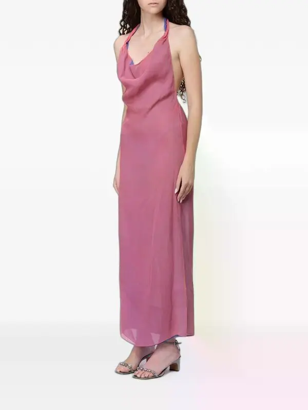 Giorgio Armani Silk Cowl-neck Maxi Dress