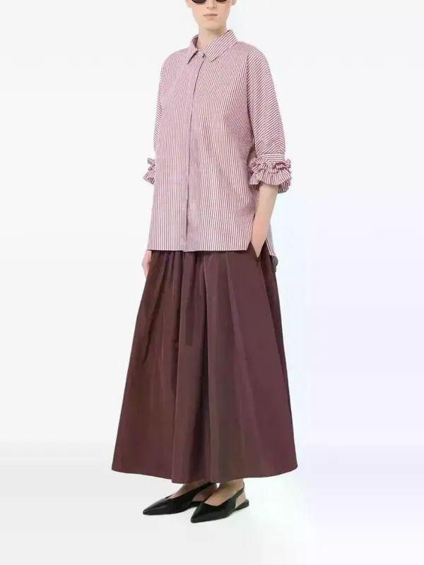 Max Mara Bordeaux Cotton Poplin Shirt