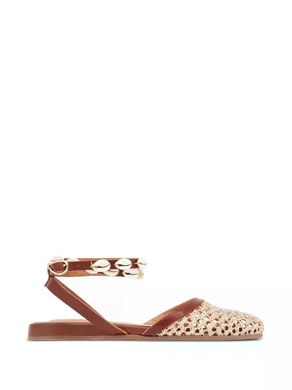 ANCIENT GREEK SANDALS Filothea Woven Flat Pumps - Neutrals