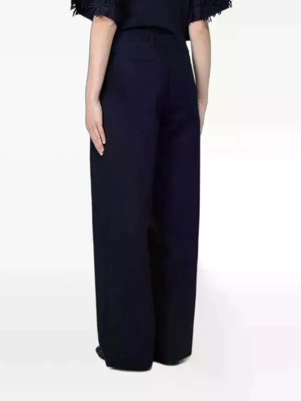 MEIMEIJ Pleated Wide-leg Trousers - Blue
