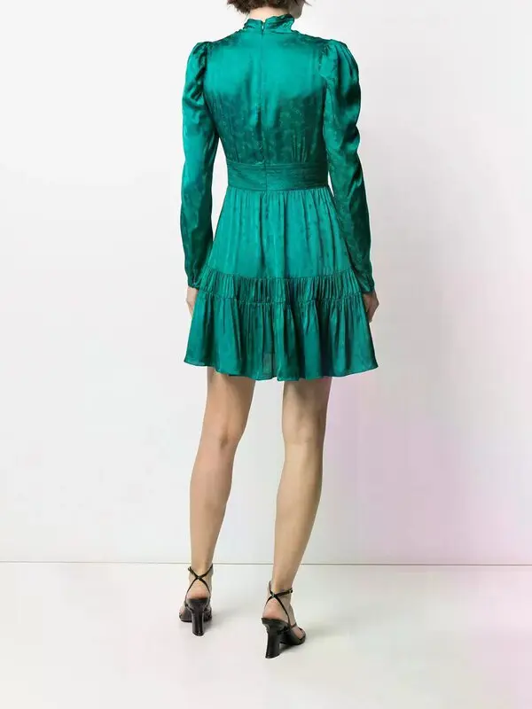 Sandro Eloise Jacquard Wrap-neck Mini Dress