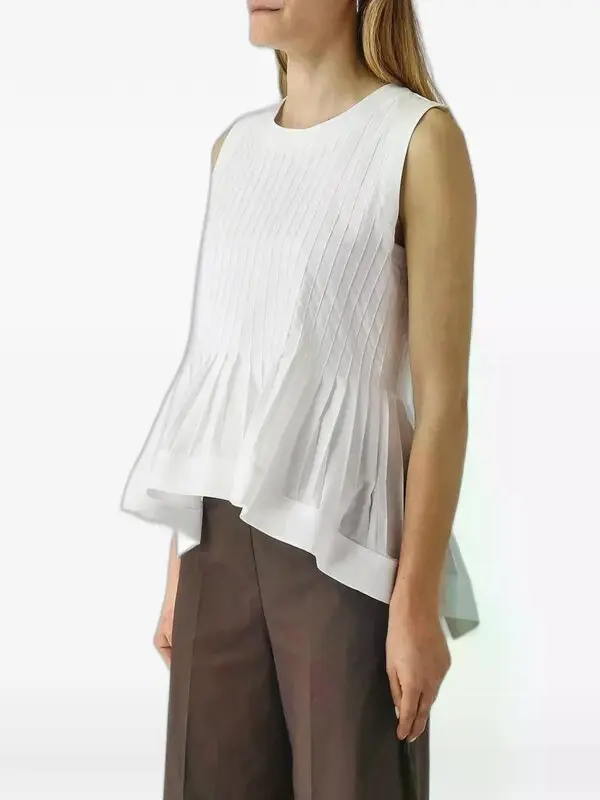 MEIMEIJ Pleated Peplum Top