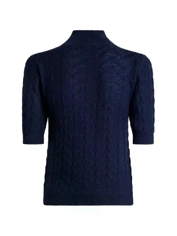 Etro Wool Mock Neck Sweater With Paisley Detailing