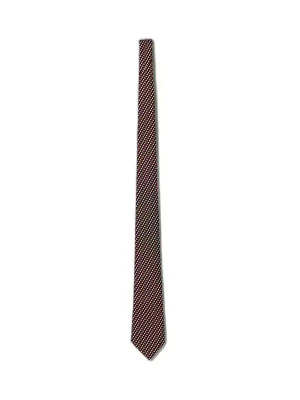Zegna Silk Sail Print Tie - Red