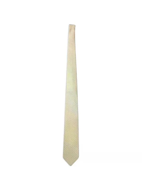 FERRAGAMO Silk Geometric Pattern Neck Tie - Neutrals