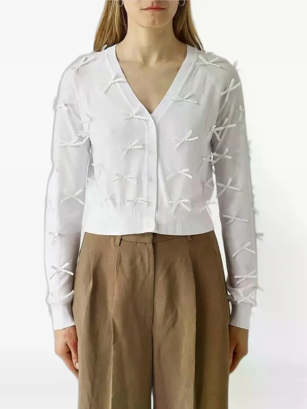 MEIMEIJ Bow-embellished Cardigan - White