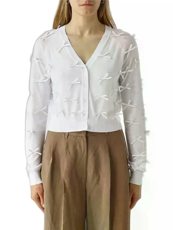 MEIMEIJ Bow-embellished Cardigan - White