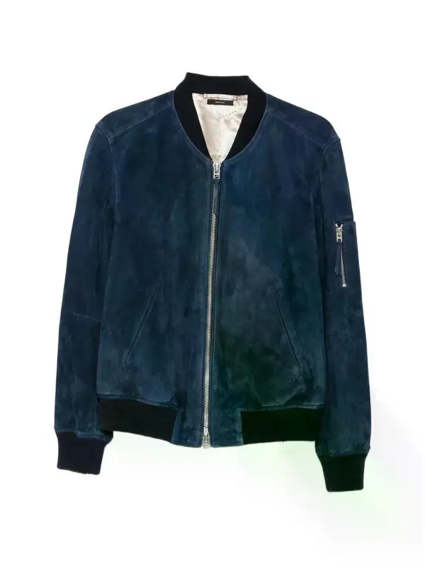 TOM FORD Zip-fastening Leather Jacket - Blue