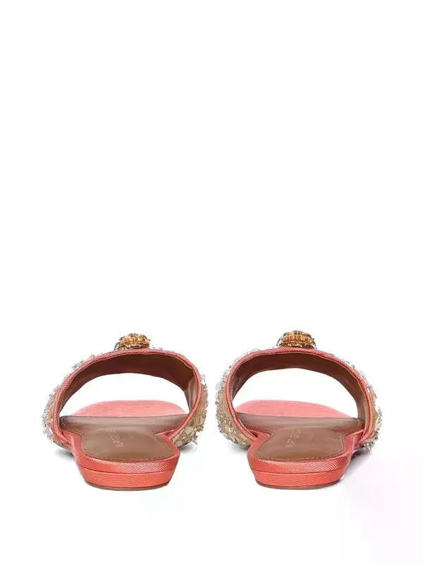 Kurt Geiger Kensington Sequin-embellished Flat Sandals - Pink