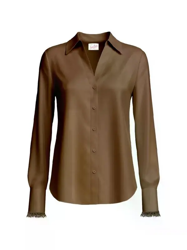 MC2 SAINT BARTH Lace Trim Buttoned Shirt