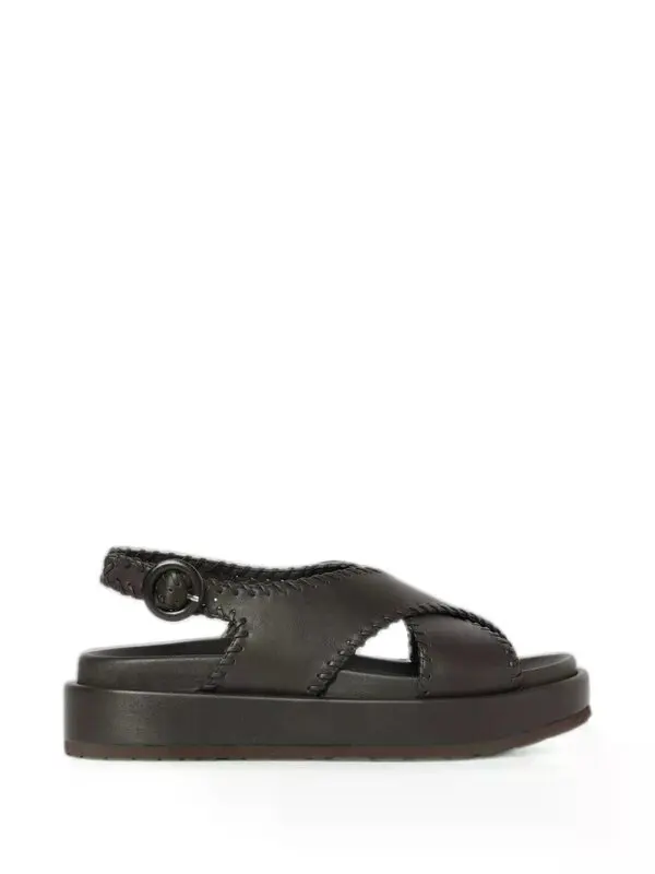 PALOMA BARCELO Ursula Leather Sandals - Brown
