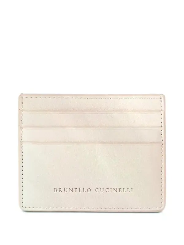 Brunello Cucinelli Grained Leather Card Case
