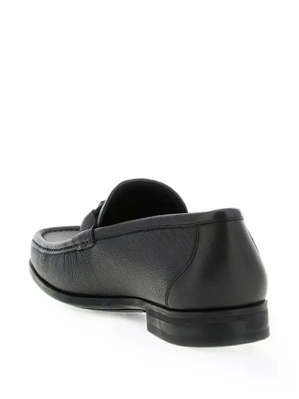 FERRAGAMO Gancini Grained Leather Loafers