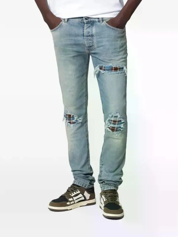 Amiri Flannel Mx1 Jeans - Grey