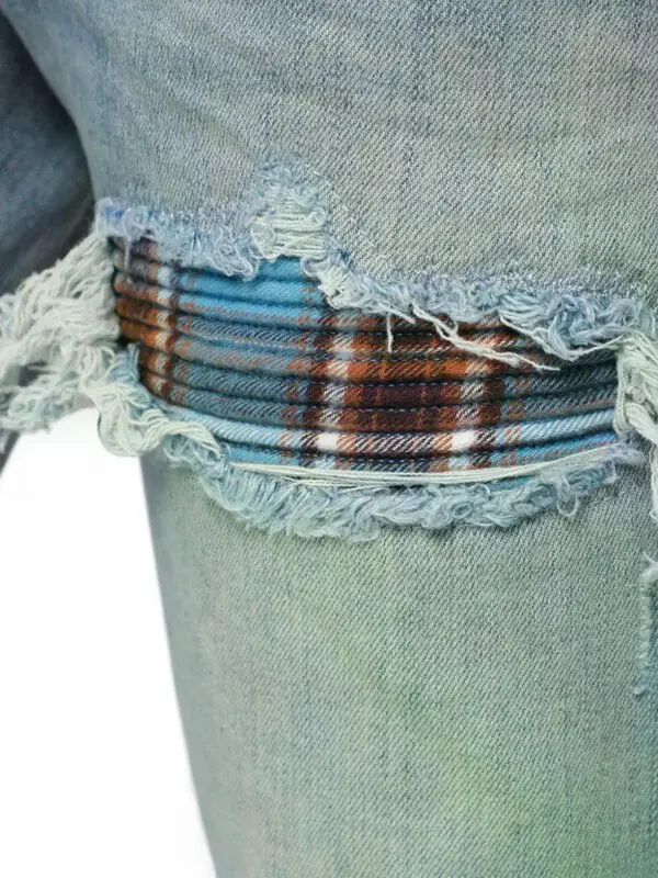 Amiri Distressed-effect Patched Jeans